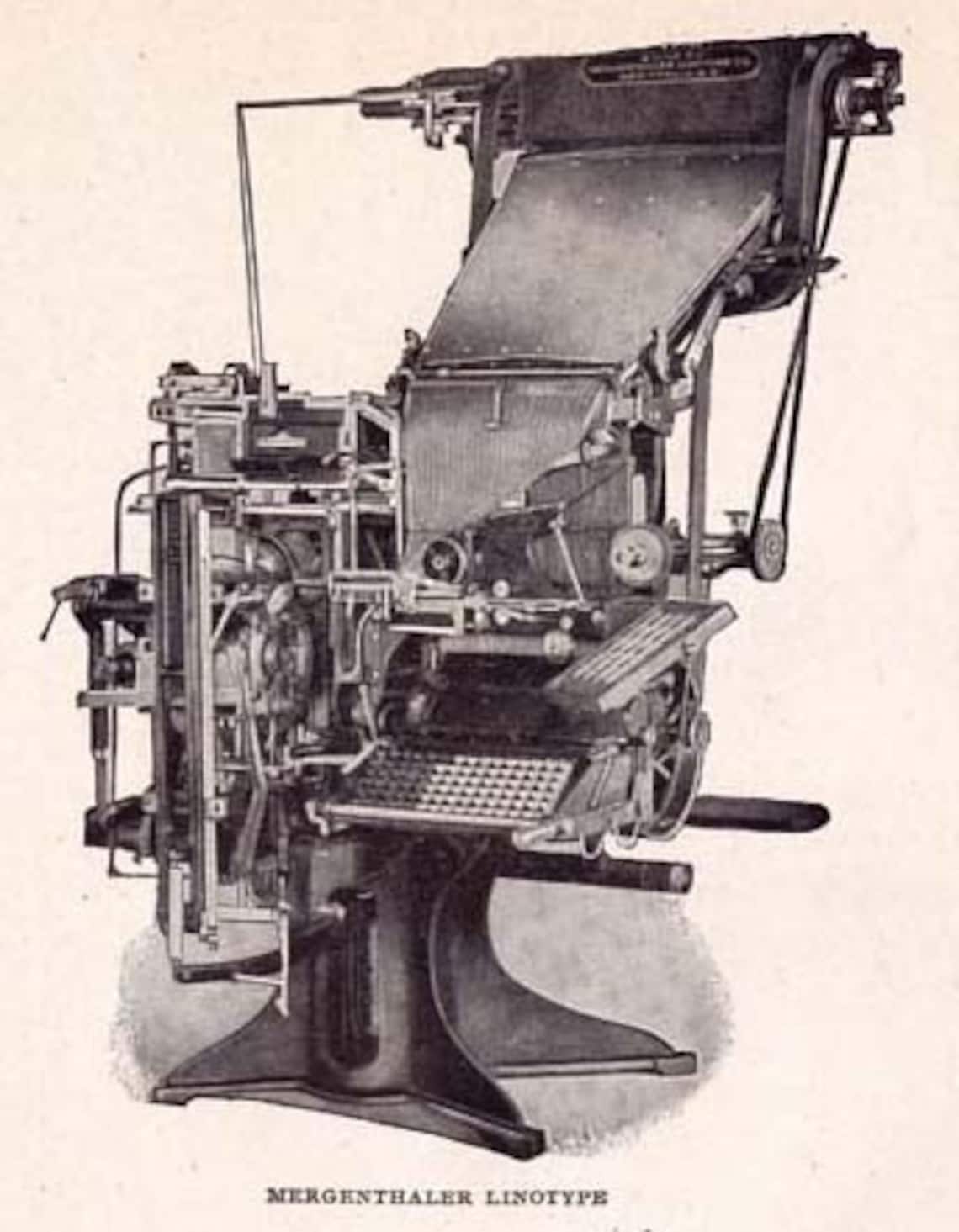 Type Setting Printing Machines 1912 Linotype Monotype Printers - Etsy