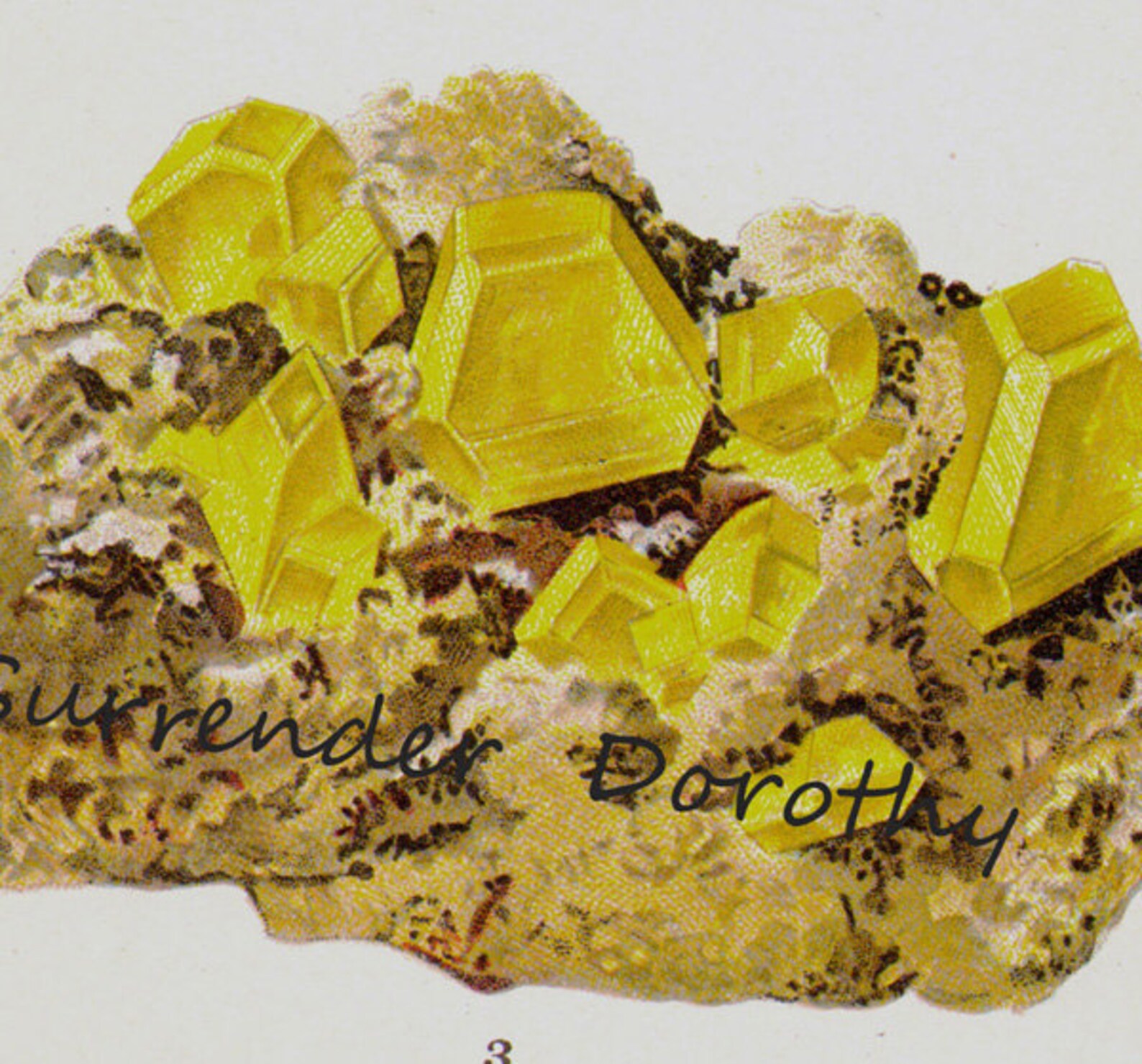 Diamond Graphite Sulphur Crystal Stone Mineral Vintage Lithograph ...