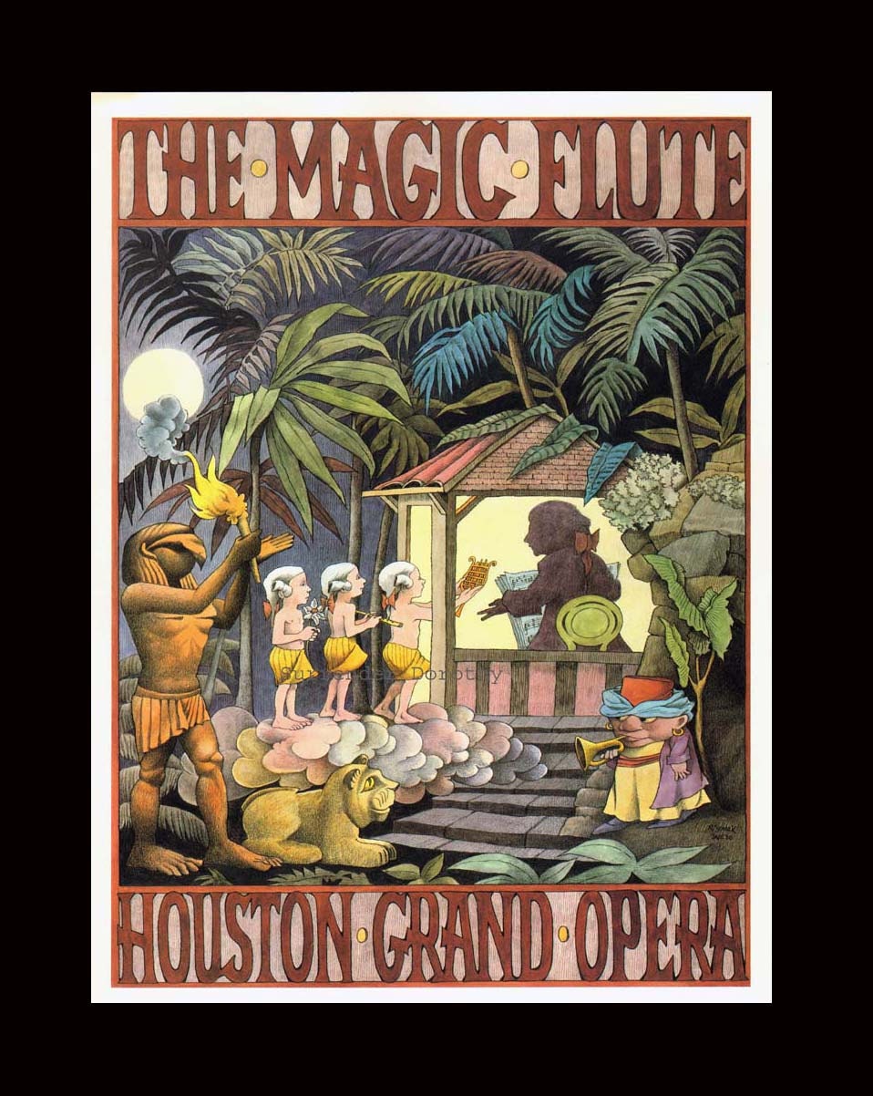Mozart's Magic Flute Maurice Sendak Houston Grand Opera - Etsy