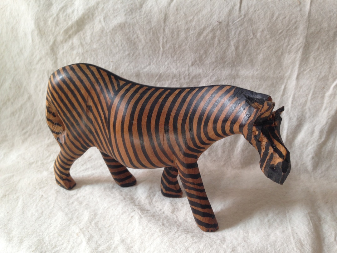 Zebra Hand Carved Wood Animal Primitive Carving Kenya Africa - Etsy