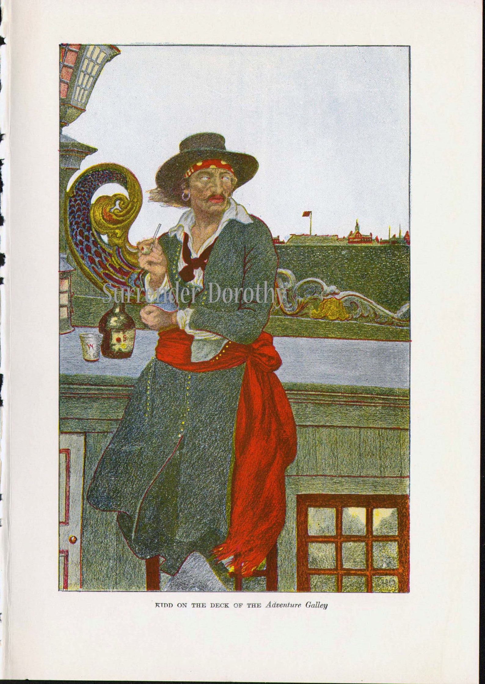 Pirate Captain William Kidd Aboard the Adventure Galley Howard | Etsy