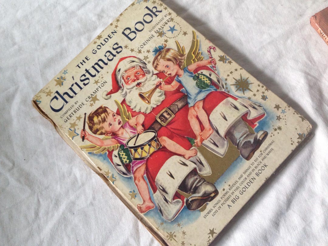 The Golden Christmas Book First Edition 1947 Tissue Paper Tree Corinne ...