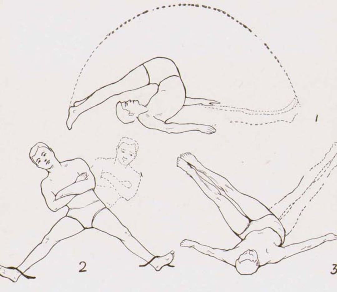 Health & Fitness Stretching Exercises for Men Chart Tiny Guys in ...