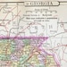 Georgia Map United States USA 1896 Victorian Vintage Antique Copper ...