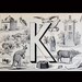 Letter K French Dictionary Alphabet Chart Monogram Paris - Etsy