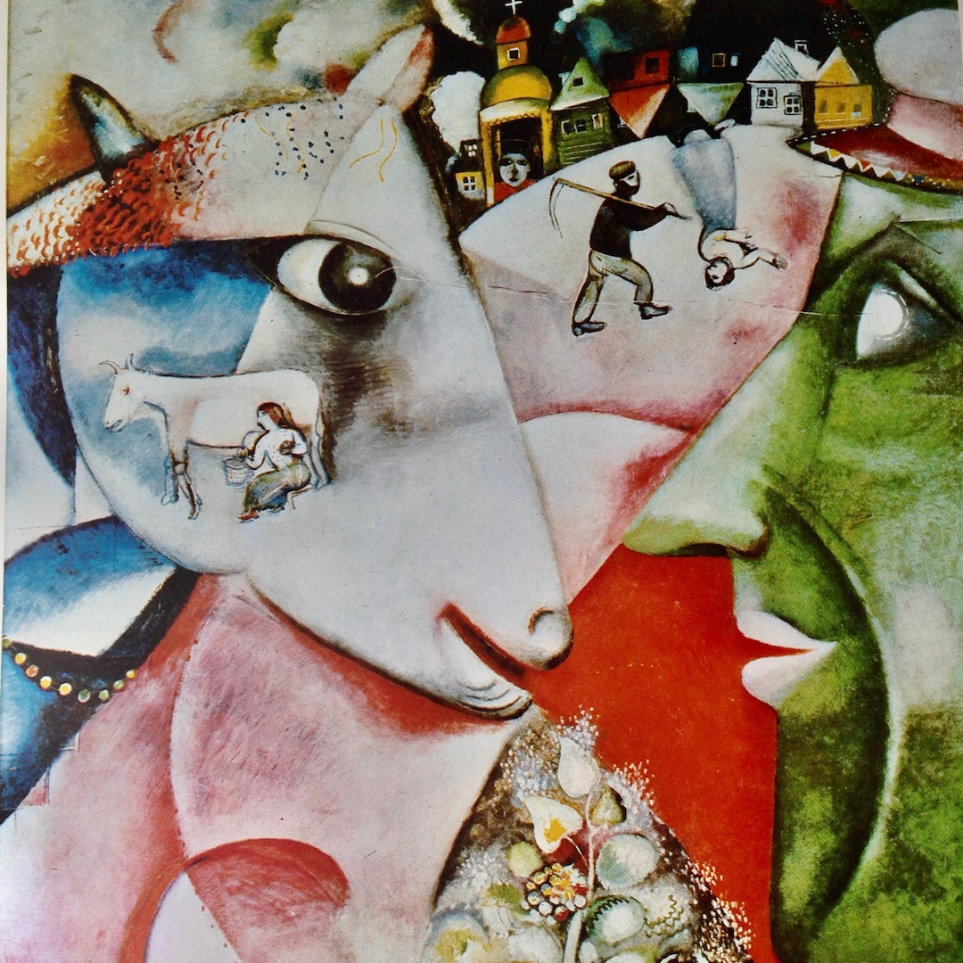 Marc Chagall I and the Village Art Masters Color Lithograph Poster ...