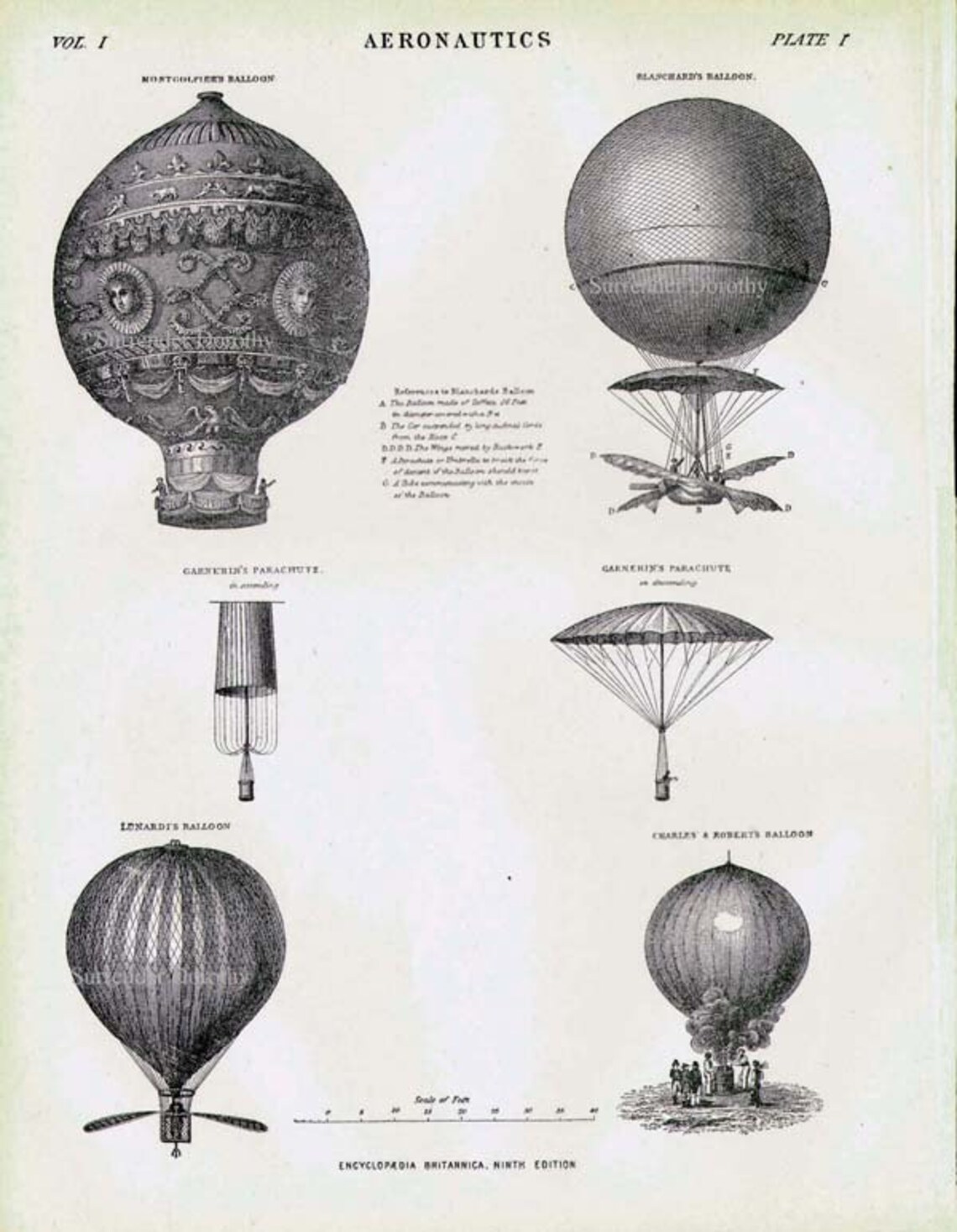 Montgolfier's Balloon & Flying Machines 1892 Vintage - Etsy