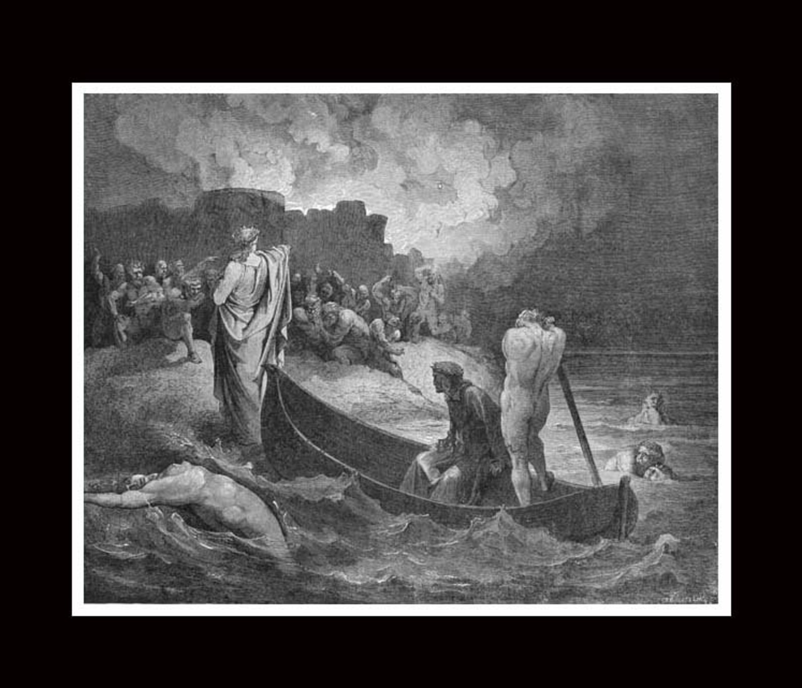Gustave Dore Virgil & Dante Disembark Citadel of Dis Inferno - Etsy