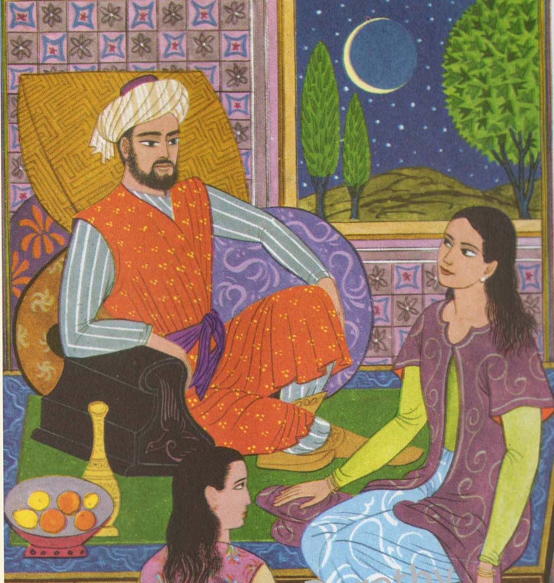 Arabian Nights Scheherazade Tells A Story Earle Goodenow 1943 Vintage ...