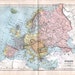 Europe Map 1888 Victorian Antique Steel Engraving Vintage Cartography ...