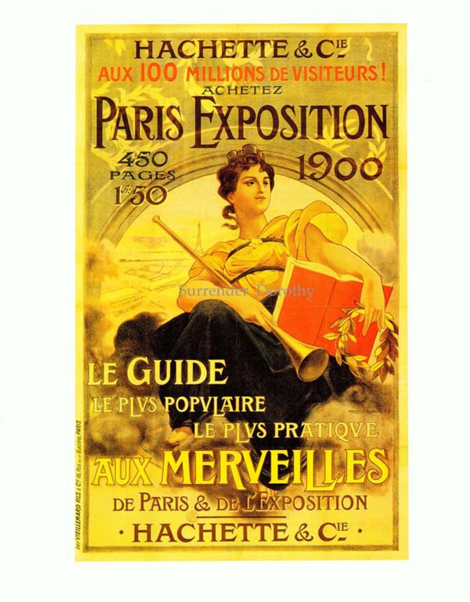 Vintage Paris Exhibition Poster France Francois Flemming Edwardian ...