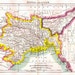 Bengal Assam India Map Antique Copper Engraving Vintage Asian ...