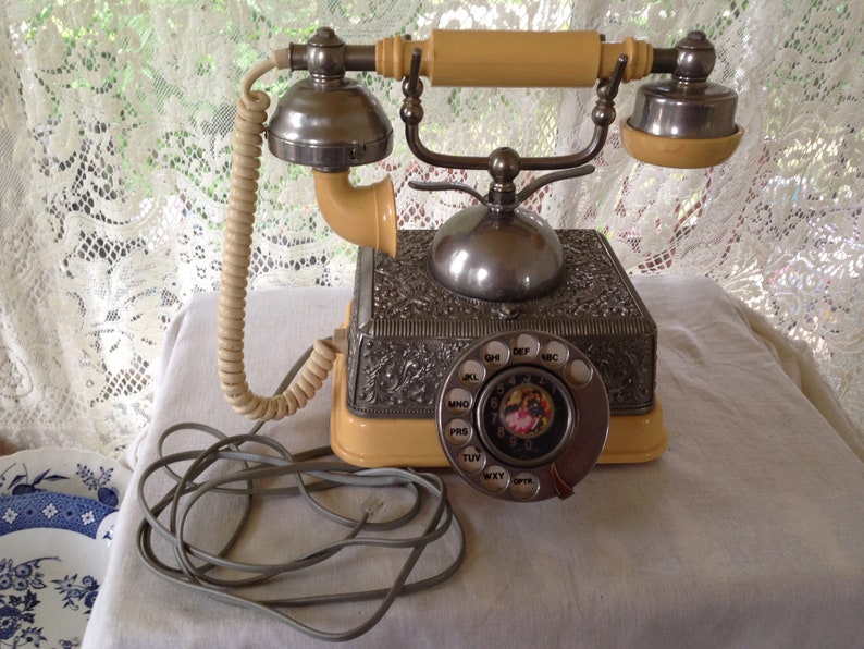 Telephone Princess Style Rotary Dial French Provincial Vintage - Etsy