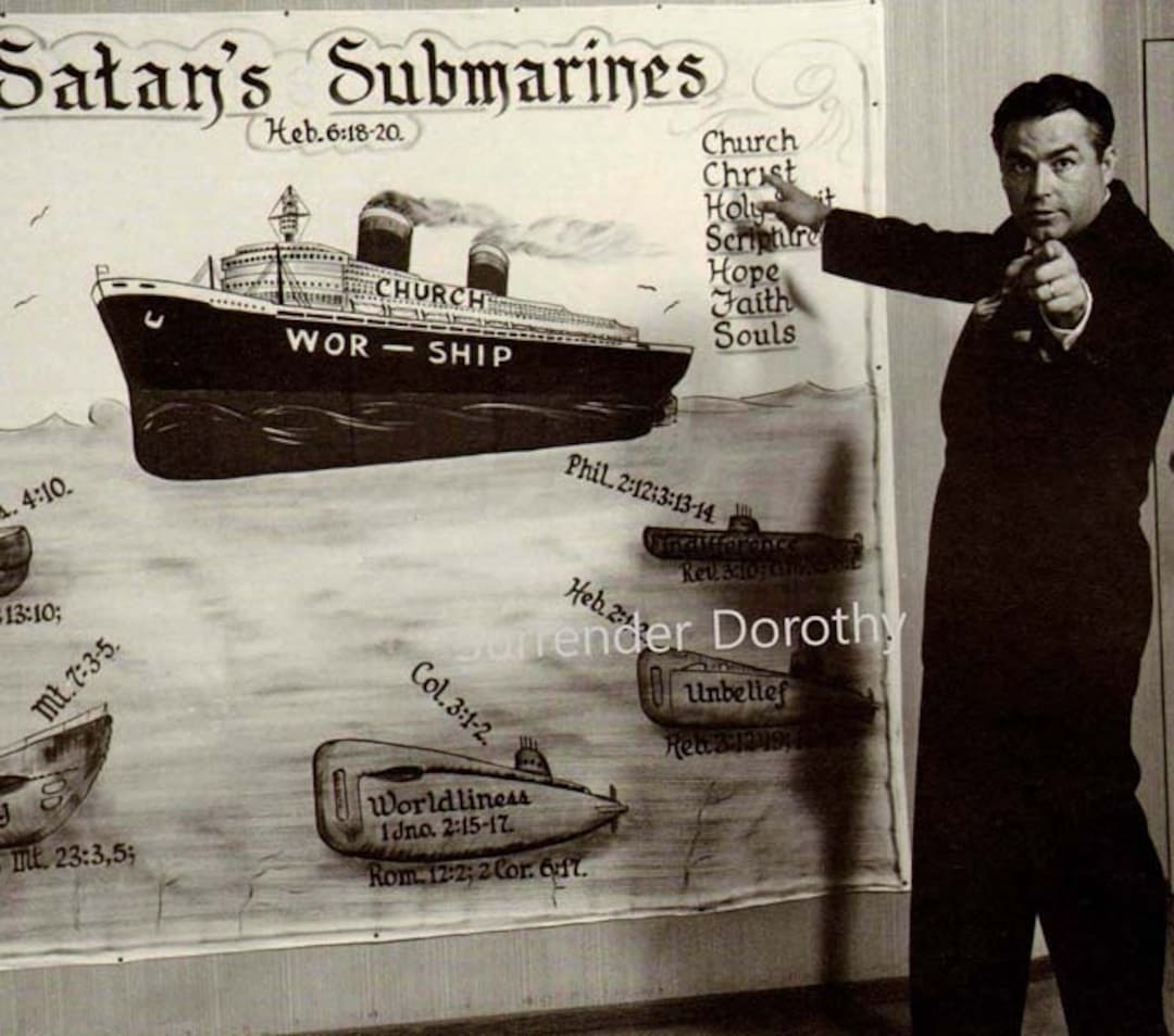 Satan's Submarines Hellfire Preacher Man Vintage Studio Portrait Photo ...
