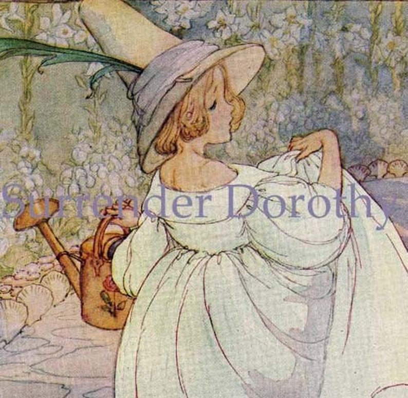 Mary Mary Quite Contrary Anne Anderson 1920s Original Lithograph ...