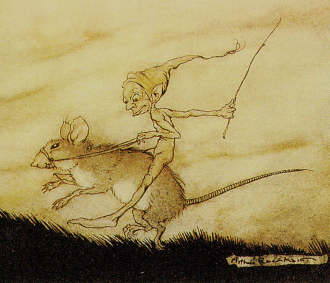 Wee Folk Arthur Rackham Vintage Children's Nursery Lithograph Art Print ...