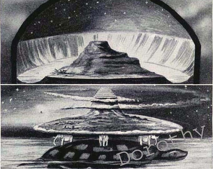 Flat Earth Disk World Chart 1928 Mythology Print to Frame - Etsy