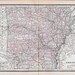 Arkansas USA State Map Antique Copper Engraving North American - Etsy