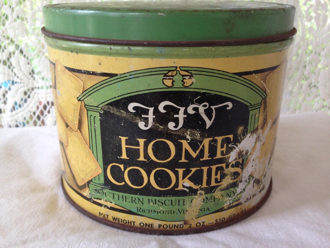 Southern Biscuit Company FFV Home Cookies Tin Canister Box 1930s ...