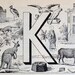 Letter K French Dictionary Alphabet Chart Monogram Paris - Etsy