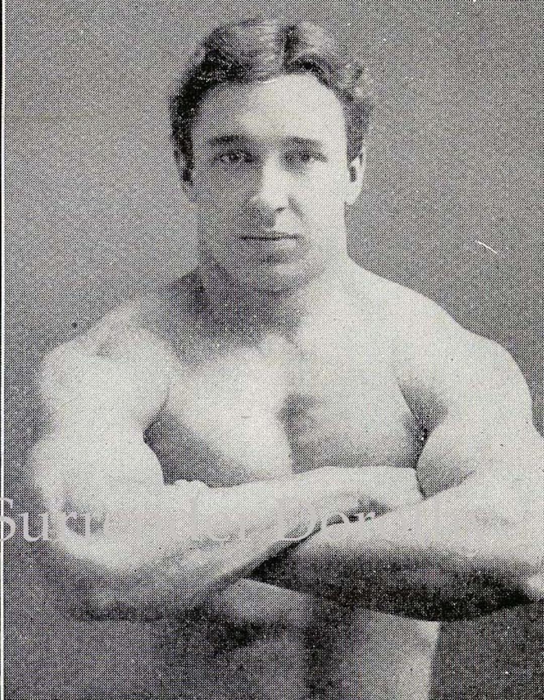 Male Bodybuilders 1908 Edwardian Vintage Fitness Rotogravure Those Two ...