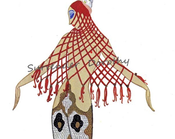 Mermaid Costume Bal Tabarin Paris France 1930s Erte' Diva Vintage ...