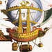 Fantasy Sailing Ship Hot Air Balloon Luft Machine 1880s Aviation ...