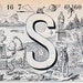 Letter S French Dictionary Alphabet Chart Paris France to Frame Black ...