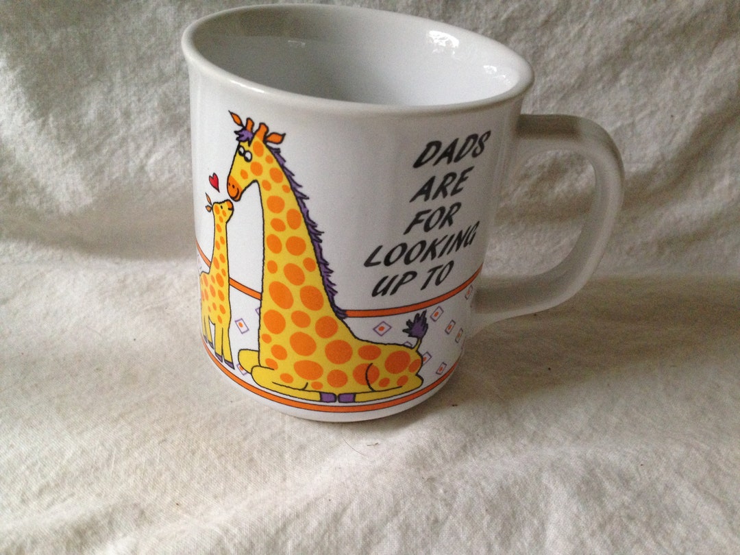 Giraffe Coffee Mug Dads Are for Looking up to Vintage 1980s Coffee Cup ...