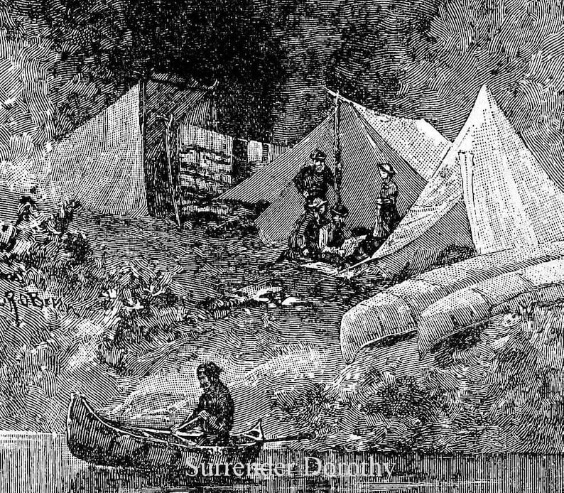 Extreme Wilderness Camping Victorian Print 1892 Gentleman - Etsy