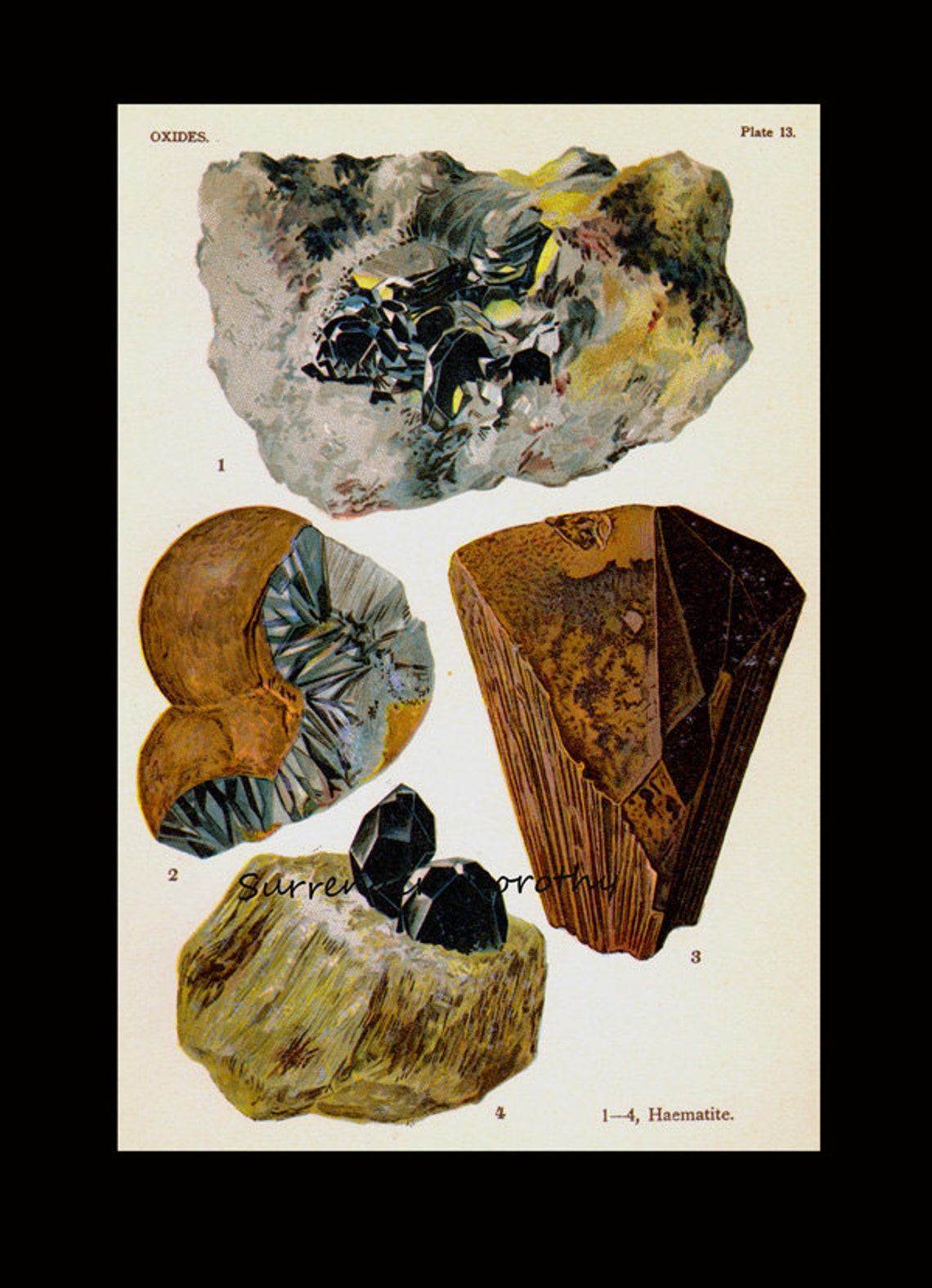 Hematite or Haematite Iron Ore Crystal Stone Mineral Vintage | Etsy