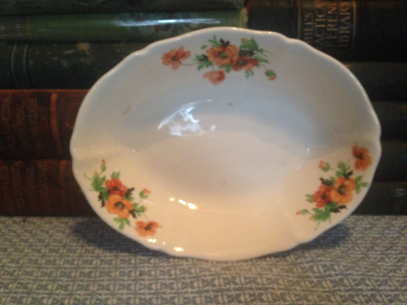 Red Poppy China Oval Vegetable Bowl Floral Flower 1930s Art - Etsy