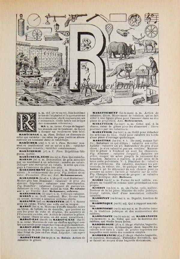 Letter R French Dictionary Alphabet Chart Paris France to - Etsy