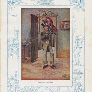 Tiny Tim & Bob Cratchit Frederick Barnard 1920s Vintage Dickens ...