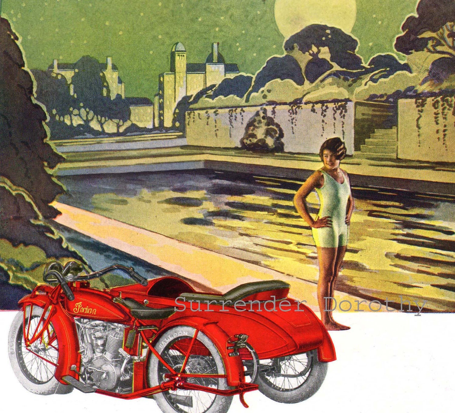 Lady Indian Motorcycle Ads