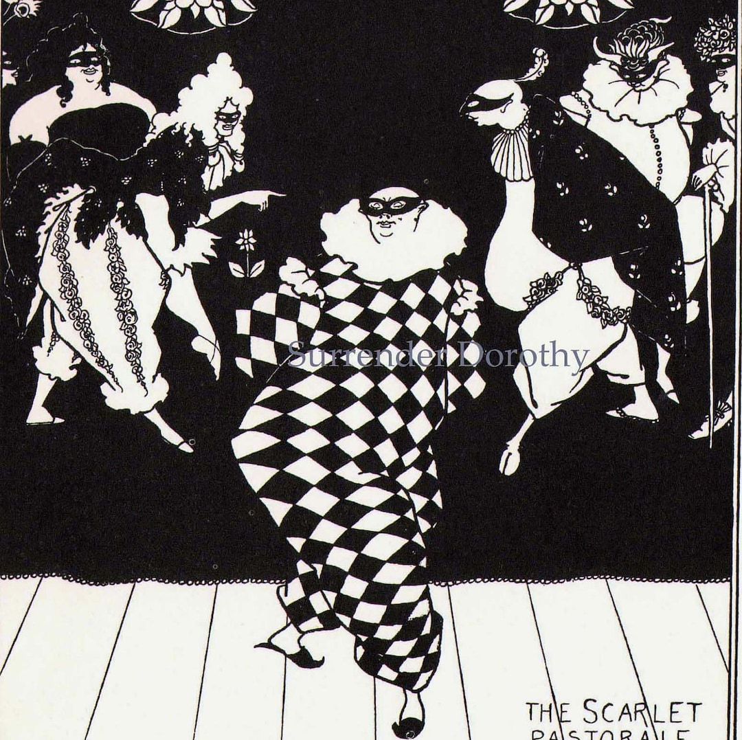 Scarlet Pastorale Aubrey Beardsley Theatrical Costumes 1885 Victorian ...