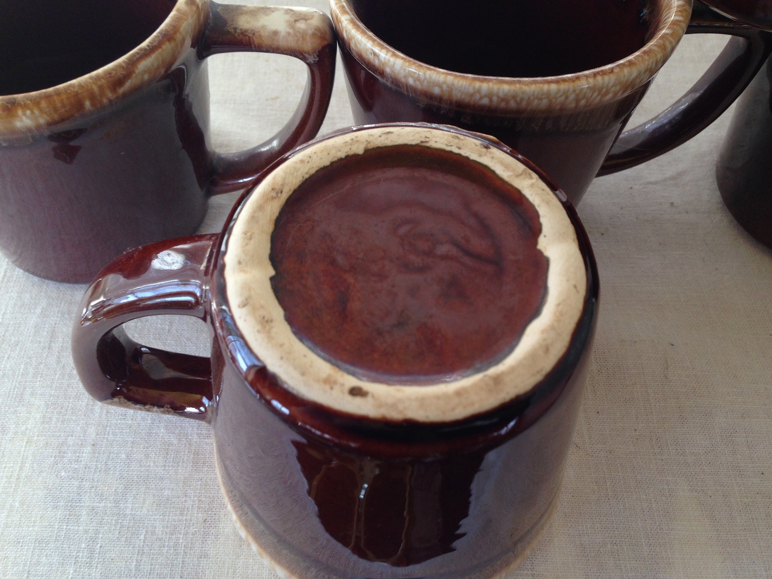 Mccoy Drip Edge Coffee Mugs Set of 5/five D Handle 1960s Retro - Etsy
