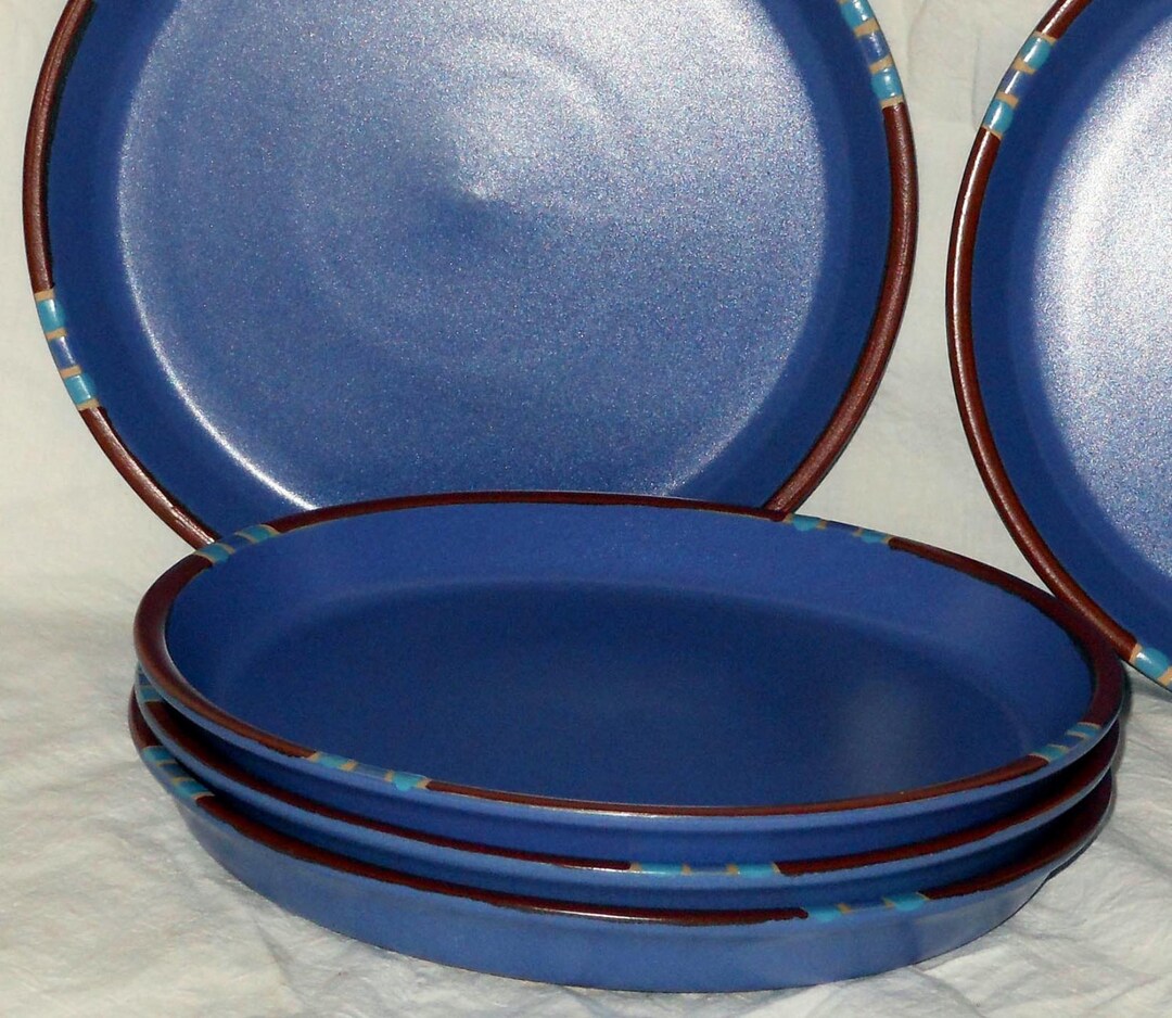 6 Dansk Mesa Sky Blue Dinner Plates Vintage Set SIX 10 1/2" Turquoise ...