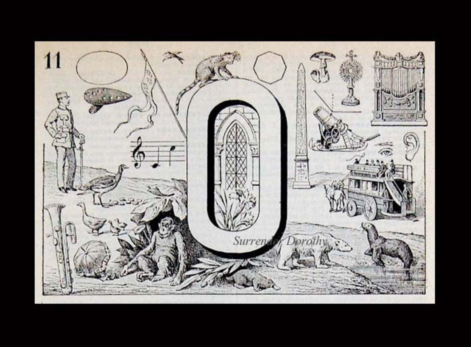 Letter O French Dictionary Alphabet Monogram Chart Paris - Etsy