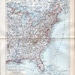 United States Eastern Seaboard Map 1906 East Coast Edwardian Antique ...