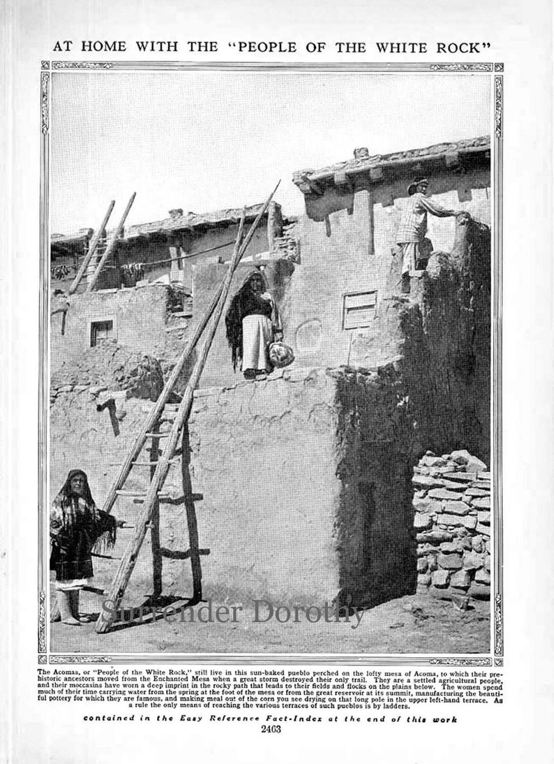 Acoma Pueblo Native American First People 1928 Antique - Etsy