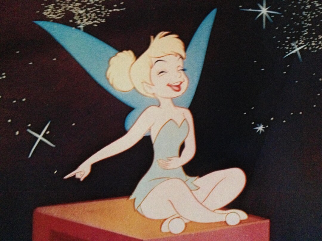 Vintage Laughing Tinkerbell Peter Pan Disney Poster 1977 Original ...