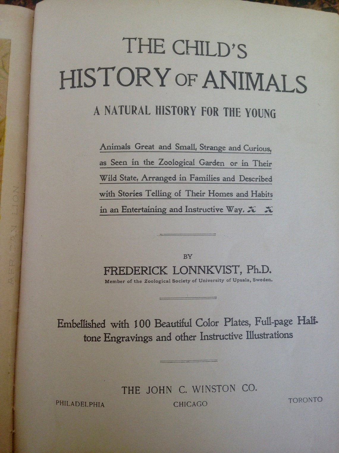 Stories About Animals Every Child Should Know Natural History for the ...