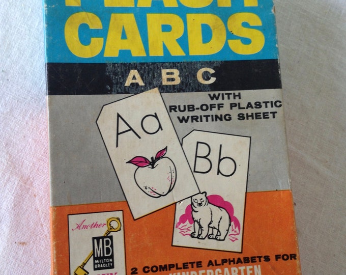 Vintage ABC Flash Cards Milton Bradley Alphabet - Etsy