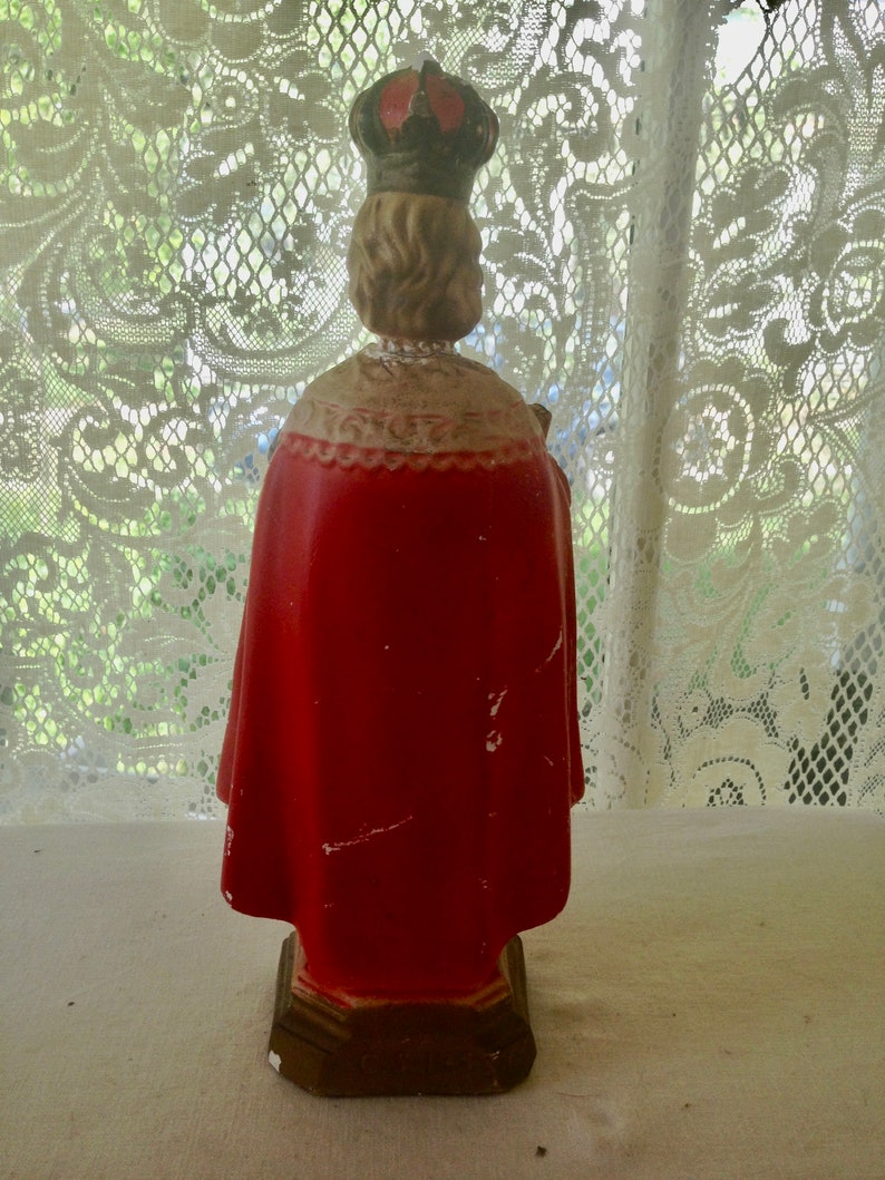 Infant Jesus of Prague Chippy Vintage Statue Sacred Relic Red - Etsy