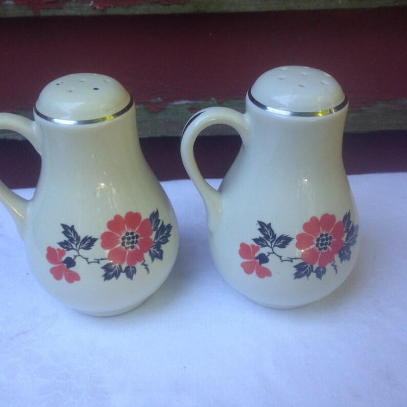 Salt & Pepper Shakers Hall's Superior China Red Poppy | Etsy
