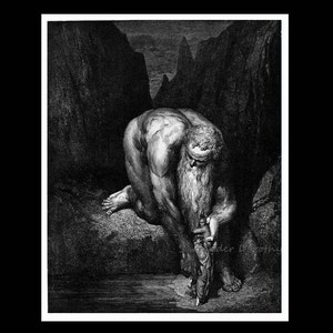 Giant Antaeus Lowers Dante & Virgil Last Circle Inferno Canto 31 ...