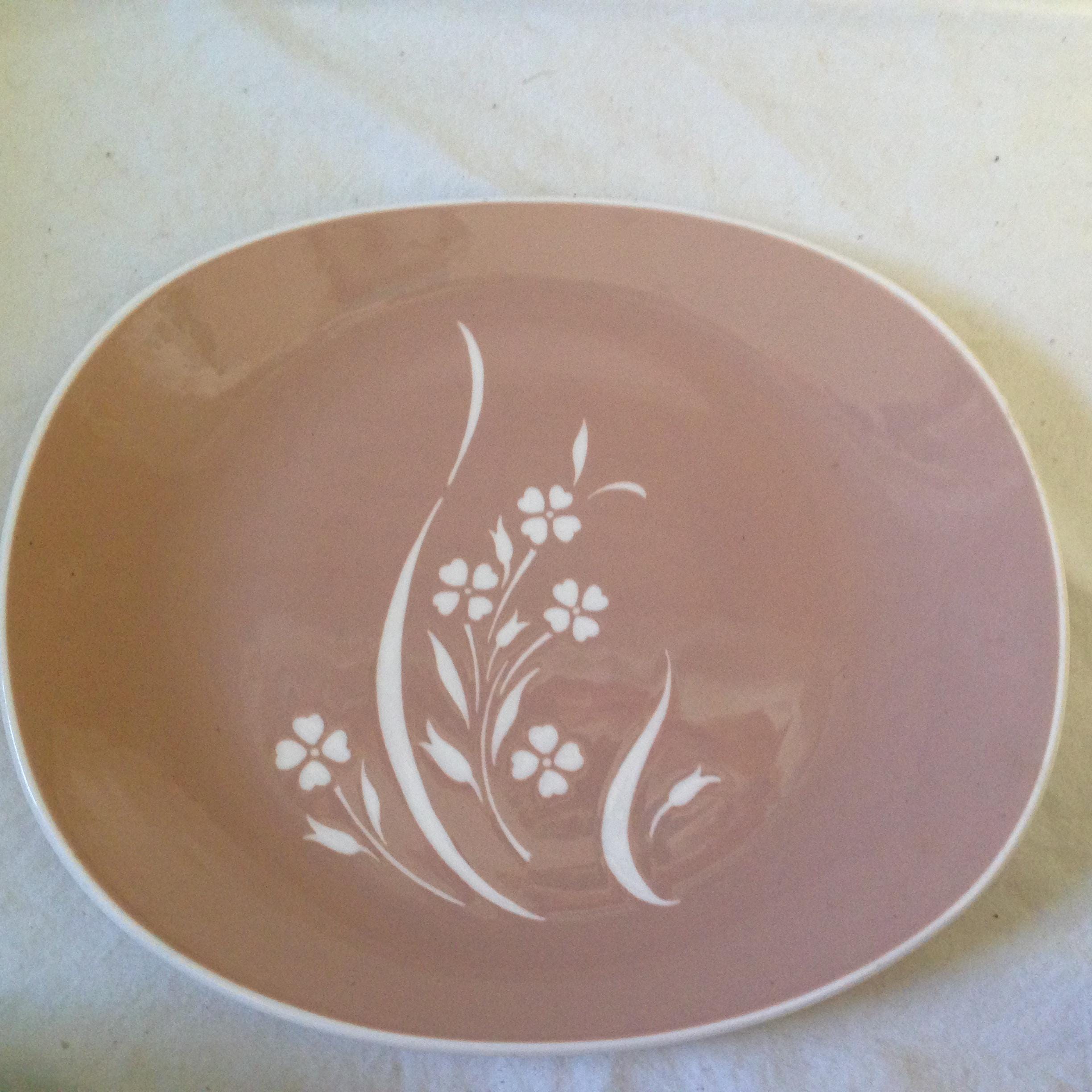 Harker Ware Serving Platter Springtime 11 3/4" Mid Century Vintage ...