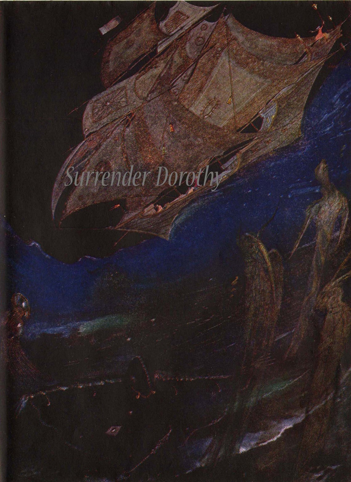 Edgar Allan Poe Ghost Ship By Harry Clarke 1933 Creepy | Etsy