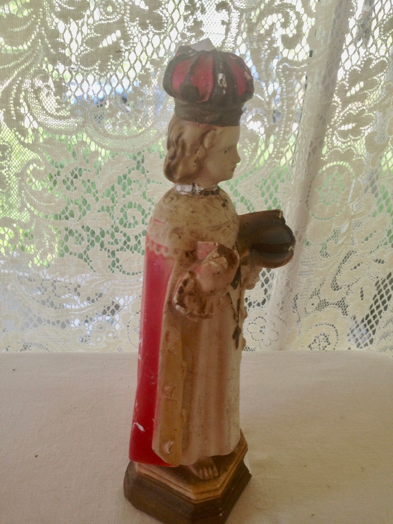 Infant Jesus of Prague Chippy Vintage Statue Sacred Relic Red - Etsy